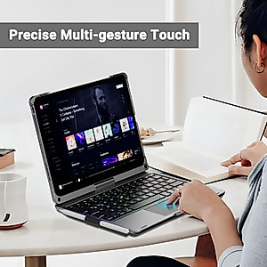 Swivel Keyboard Case for Apple iPad Air 11-inch M2 2024, iPad Pro 11 inch 4th 3rd 2nd 1st,iPad Air 5th 4th Generation 10.9-inch, Trackpad, RGB Backlit, Pencil Holder, Space Gray