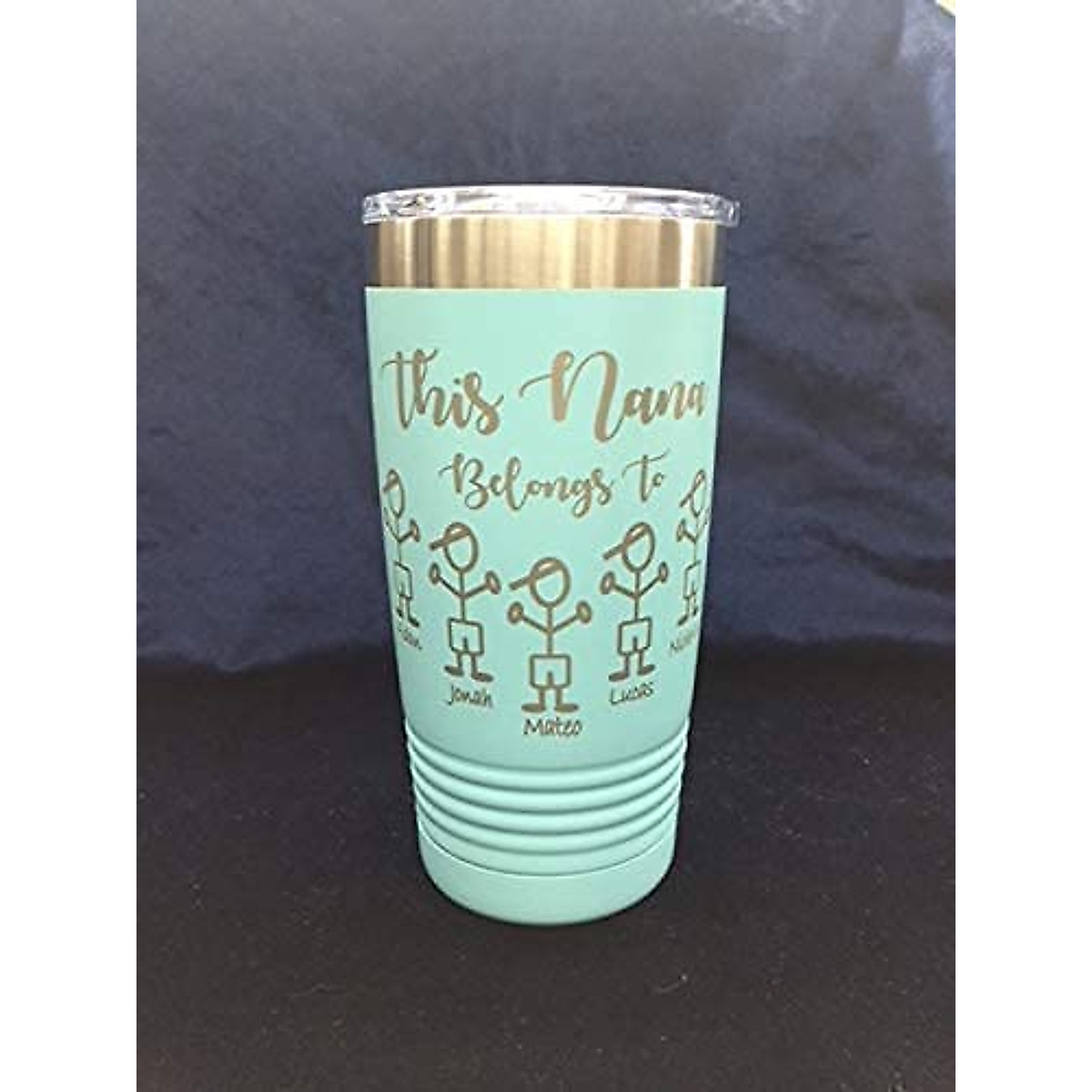 Custom Personalized This Grandma Belongs to Tumbler with Clear lid Travel Mug Coffee Mug Thumbler for Grandma Nana Papa