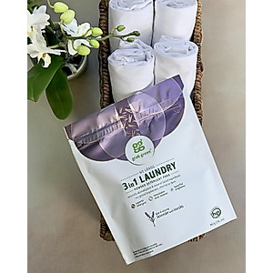 Grab Green 3-in-1 Laundry Detergent Pods, 24 Count, Lavender Vanilla Scent, Plant and Mineral Based, Superior Cleaning Power, Stain Remover, Brightens Clothes