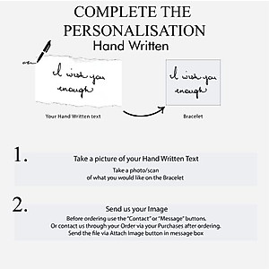 LUXTOMI - Personalized 18K Gold Plated Disc Bracelet, Customize with any Handwriting Ideea, Hypoallergenic, Waterproof, No Tarnish - Packed in Premium Box