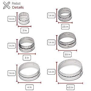 husMait Stainless Steel Cookie Cutters - Set of 5 Premium Kitchen Cookie Cutters for Baking Cookies, Donuts and Pastries (Cookie Cutters)