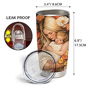 FOCIUZTA Cartoon Tennis Ball Pattern 20oz Tumbler with Lid, Travel Coffee Cup, Ideal for Easter, Gaming Enthusiast, Mother Day, and Birthday Gifts