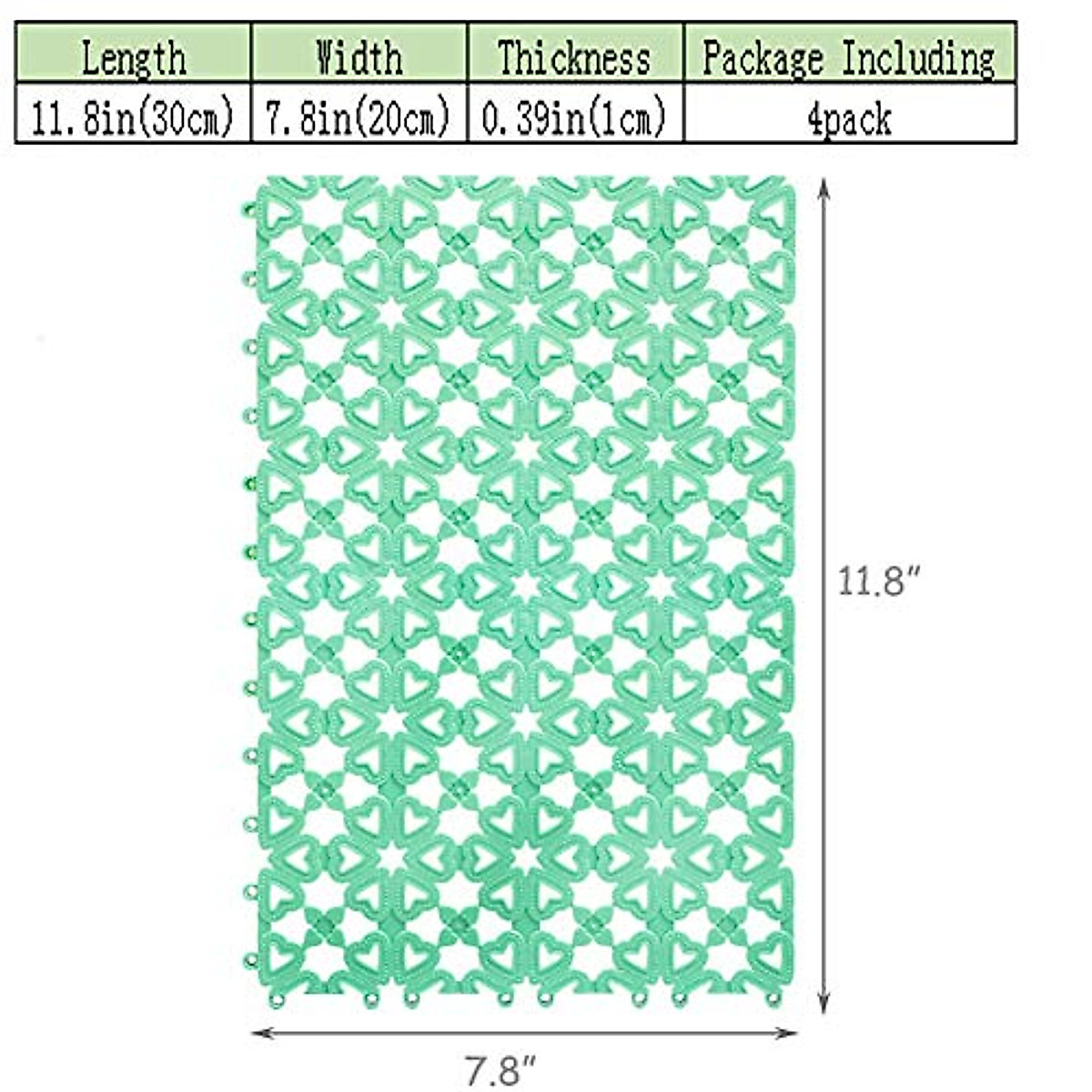 Hamiledyi 6 Pack Rabbit Cage Mats Floor Plastic Feet Pads Mat for Pet Cats Dogs Bunny Hamster Rat Chinchilla Guinea Pig