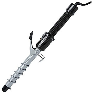 Conair Instant Heat Spiral 3/4-Inch Curling Iron, spiral guide on barrel to help achieve spiral curls – for use on short to medium hair