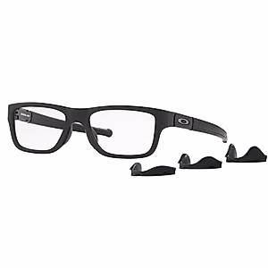 Oakley Men's Ox8091 Marshal Mnp Rectangular Prescription Eyeglass Frames, Satin Black/Demo Lens, 55 mm