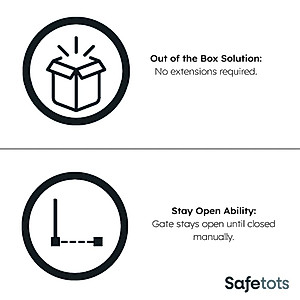 Bettacare Gate with Lockable Cat Flap Matt Black 75cm - 84cm