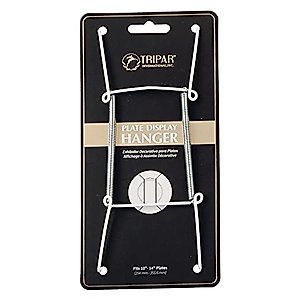 TRIPAR 10-14 Inch Brass Plate Wire Wall Plate Hanger