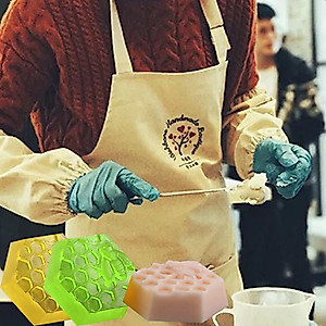 SIQINZONGWA 2 Pack Honeybee Soap Molds, 3D 6-cavity Bee Silicone Soap Molds, Hexagonal Bee Honeycomb Silicone Molds for Homemade Soaps, Beeswax, Resin, Bath Bomb, Jello, Chocolate and Dessert (Purple)