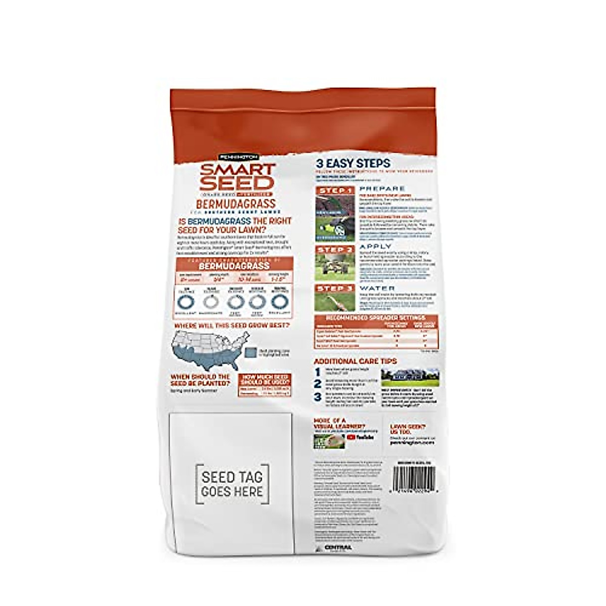 Pennington Smart Seed Bermudagrass Mix with 2x faster results 8.75 LB