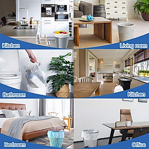 XUXRUS Small Trash Bags 1.2 Gallon - 5 Liter Waste Basket Trash Bags Bathroom Garbage Bags for Toilet,Office,120 Count,White