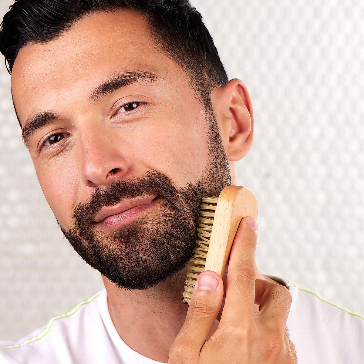 Cremo Beard Accessories, 100% Boar Bristle Beard Brush with Wood Handle - Shape, Style And Groom Any Length Facial Hair