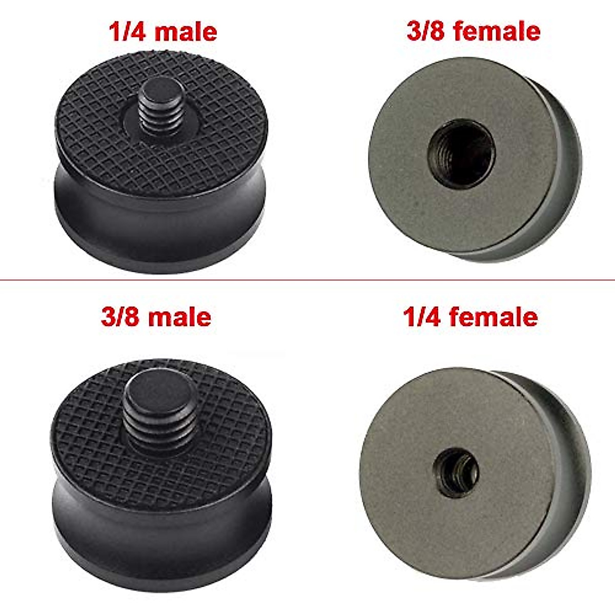 1/4" Male to 3/8" Female Camera Tripod Screw Converter Adapter,3/8" Female to 1/4" Male Thread Camera Tripod Screw Mount Convertor Adapter for Tripod Monopod Ballhead Camera