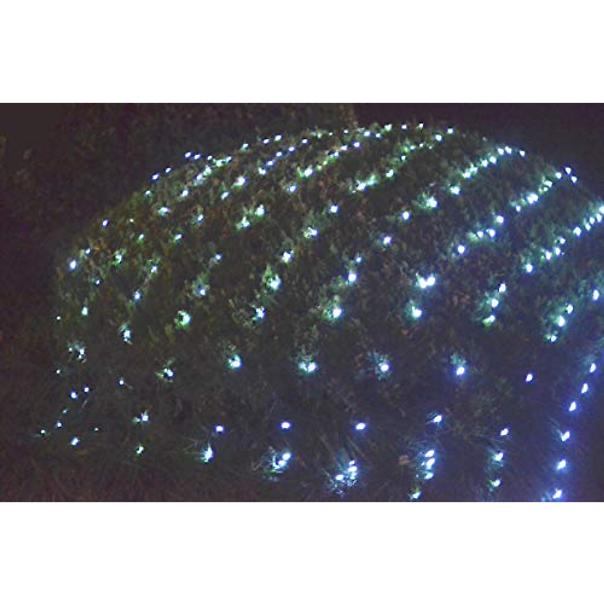 9.8Ft x 6.0Ft 320LED Connectable Mesh Net Fairy Garden Light Twinkle Waterproof Light String with 8 Modes Green Cable for Festoon Party/Garden/Christmas/Patio/Wedding (Cool White)