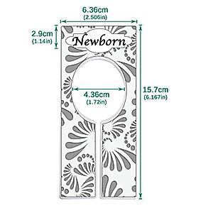 Closet Dividers for Baby Clothes by YardieBaby - Set of 8 Baby Clothing Size Age Hanger Dividers from Newborn Infant to Toddler Months Boys/Girls Nursery Closet Organizer (Neutral)