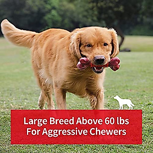 Apasiri Tough Dog Toys for Aggressive Chewers Large Breed, Dog Chew Toys, Durable Dog Toys, Dog Bones Made with Nylon and Rubber, Big Indestructible Dog Toy, Medium Puppy Chew Toys Teething chew Toys