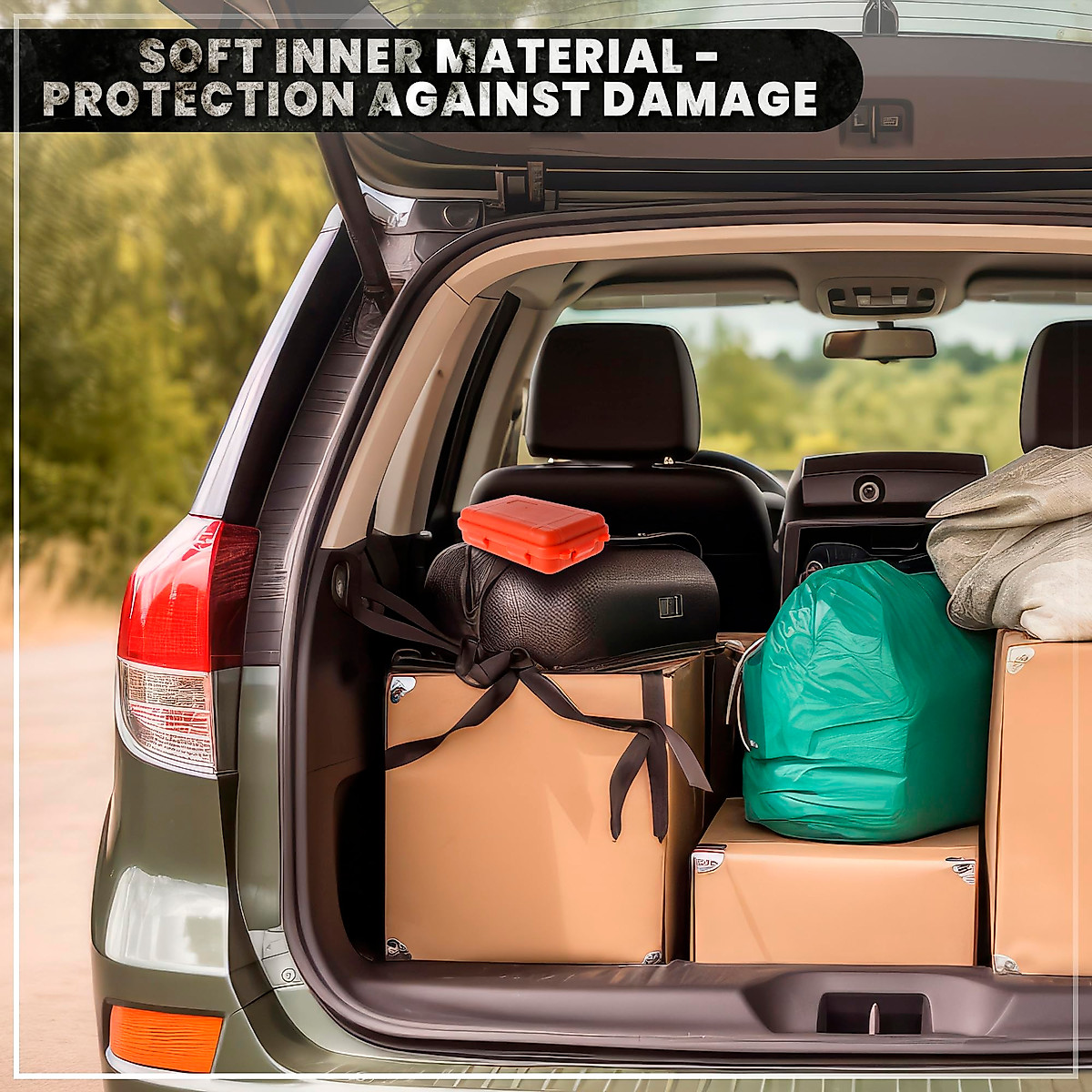 The Little Green Change 2Pcs Small Waterproof Box - Waterproof Hard Case with Foam Waterproof Case Flash Drive Storage Case Geocache Containers - Waterproof Storage Box