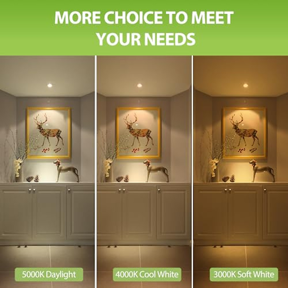 12-Pack GU10 LED Bulbs 6W, Dimmable, 3000K Soft White 582LM, Replacement 50W Halogen Light Bulb for Spotlight Track&Recessed Lighting,No Flickers