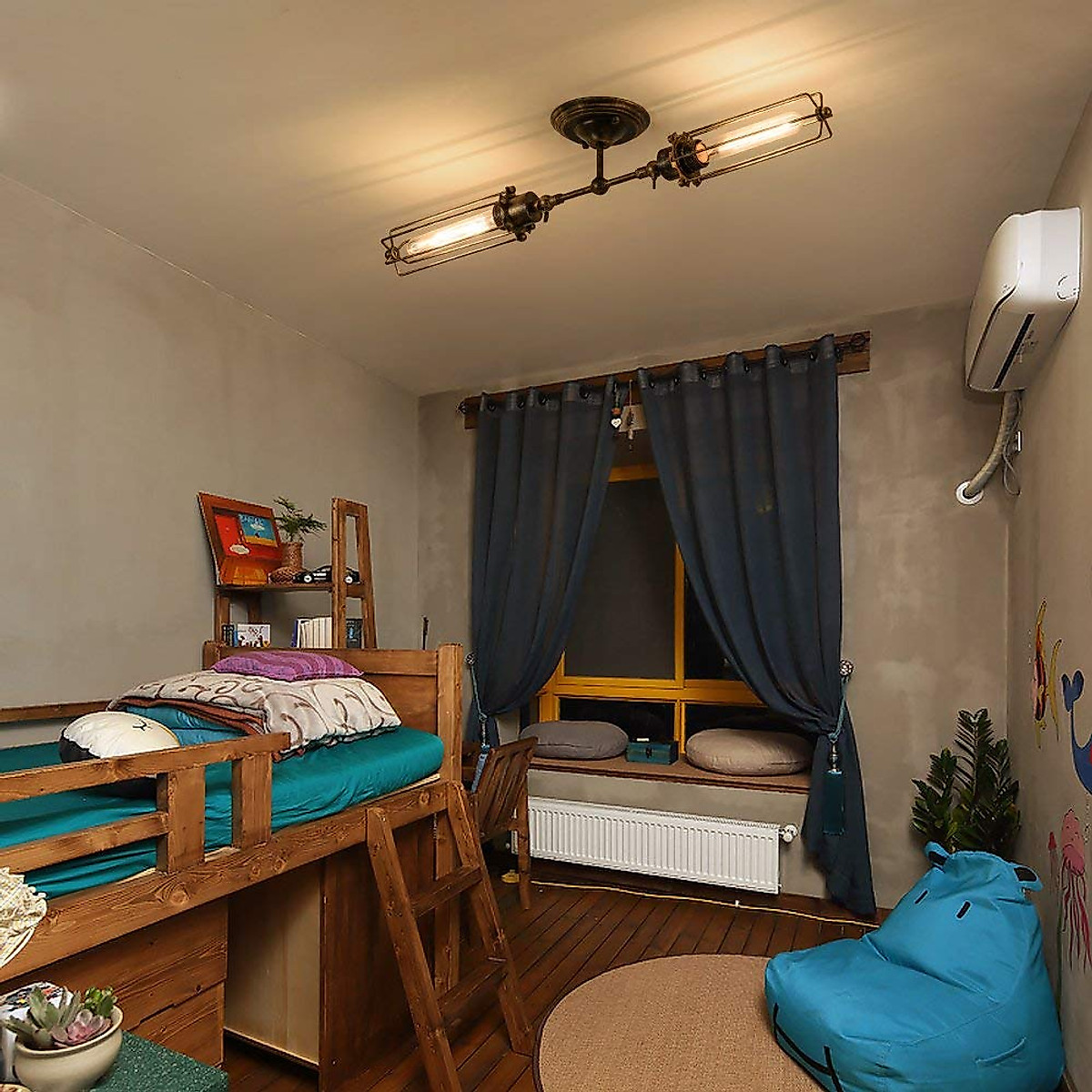 Dimmable Led Tubular Bulb 12W,3000K Soft White,T30 Long Tube Edison Led Vintage Filament Bulb,100W Equivalent,Clear Glass Cover, E26 Medium Base,4-Pack. (11.8in(300mm)-12W)