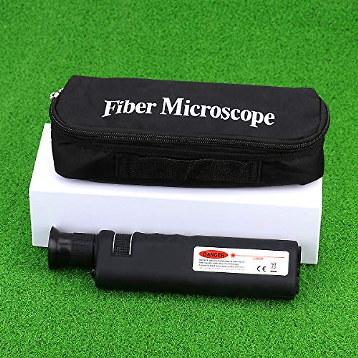 Fiber Optic Inspection Microscope 400x LED Illumination Handheld Anti Slip Rubber SC/LC/FC Connection Fiber Cable Microscope Detector