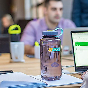 Nalgene Sustain Tritan BPA-Free Water Bottle Made with Material Derived From 50% Plastic Waste, 32 OZ, Wide Mouth, Electric Magenta