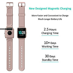 Fitpolo Smart Watch for Android Phones Compatible with iPhone IP68 Swimming Waterproof Smartwatch Fitness Tracker Fitness Watch Heart Rate Monitor Smart Watches for Women (Pink)