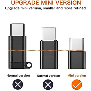 JXMOX USB Type C Adapter (4-Pack), Micro USB Female to USB C Male Fast Charging Connector Compatible with Samsung Galaxy S20 S10 S9 S8 Plus,Note 9 8,A10 A20 A51,LG V35 V30 G7 G6,USB C Charger (Black)