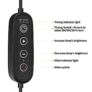 Makmzoon Reptile Heat Lamp, UVA UVB Turtle Light Bulb*2 Reptile Light Fixture with 360° Rotatable Hose and Timed Suitable for Turtle Reptile Plant (2 Pack 50w Bulb)