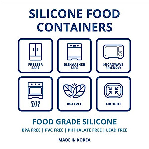 BLUE GINKGO Nesting Silicone Containers - Set of 3 Hard-Shell Silicone Food Storage Containers | BPA Free, Airtight, Dishwasher and Freezer Safe (6.7oz, 10oz, 20oz) - Pink