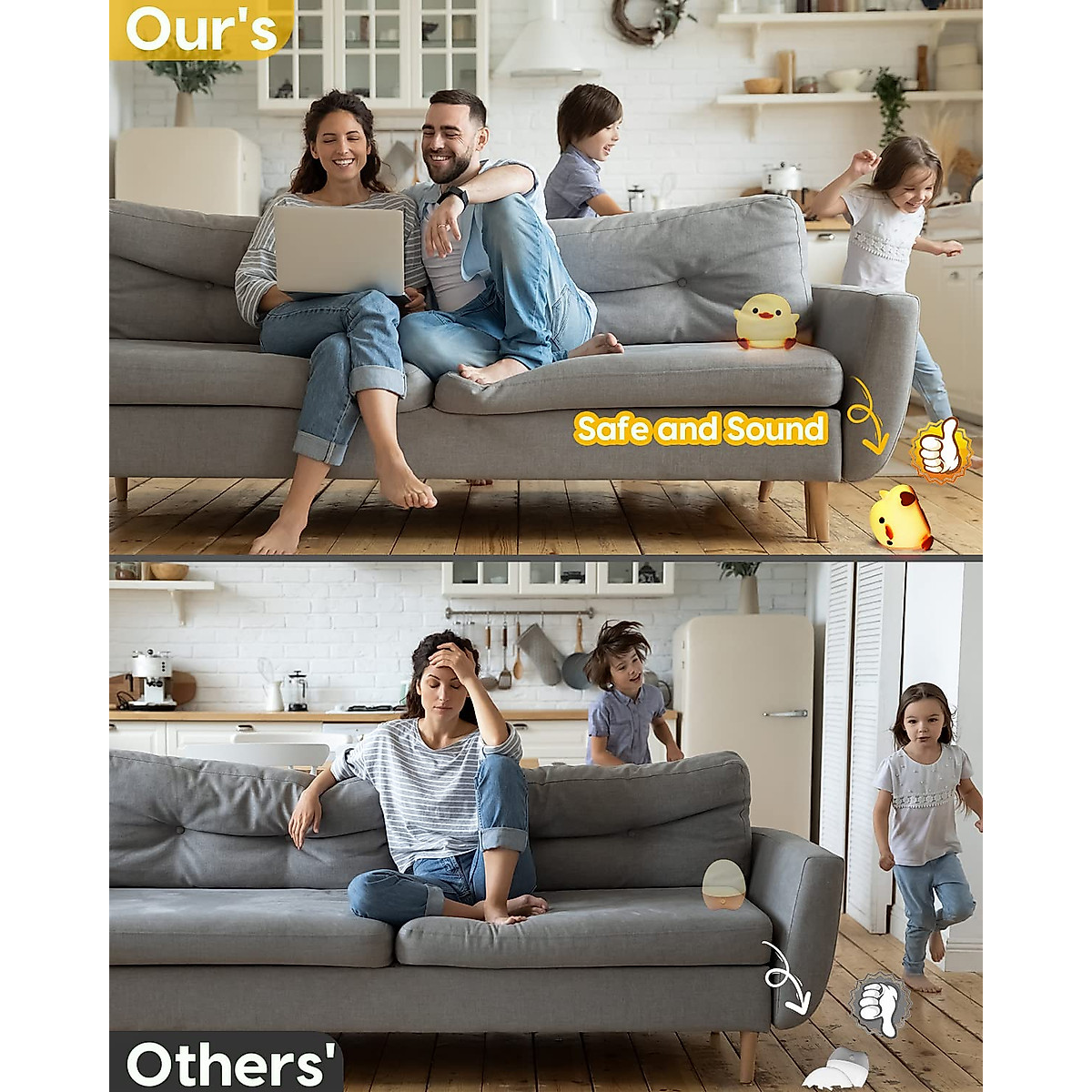 Amaredom DoDo Duck Night Light, Cute Duck Lamp, Silicone Dimmable Nursery Nightlight, Rechargeable LED Bedside Lamp with 20 Minutes Timer & Tap Control Baby Girls Women Bedrooms, Living Room