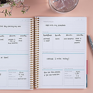 A5 Spiral - Bound Wellness Planner. 3 Months of Planning Pages. Daily Food, Movement, and Self-Care Trackers. Reflection and Celebration Pages. 6 Tabs. Sticker Sheet Included by Erin Condren.