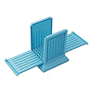 MAYAGU 49 Holes Meat Skewer Kebab Maker Box,Kitchen Quick BBQ Skewer Maker Meat Maker (Blue)