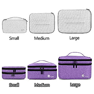 Luxja Double-Layer Sewing Accessories Organizer, Sewing Supplies Organizer for Needles, Thread, Scissors, Measuring Tape and Other Sewing Tools, Large/Purple