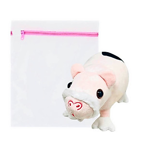 Sunny Sapling 8 Inch Hairless Guinea Pig Stuffed Animal with Small Mesh Laundry Bag (Noodle The Skinny Pig)