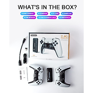 U9 Retro Game Console, Plug and Play Video Games Built-in 12000+ Classic Game 4K Ultra HD Game Stick with 2.4G Wireless Joystick Controller Supports 20+ Emulators…