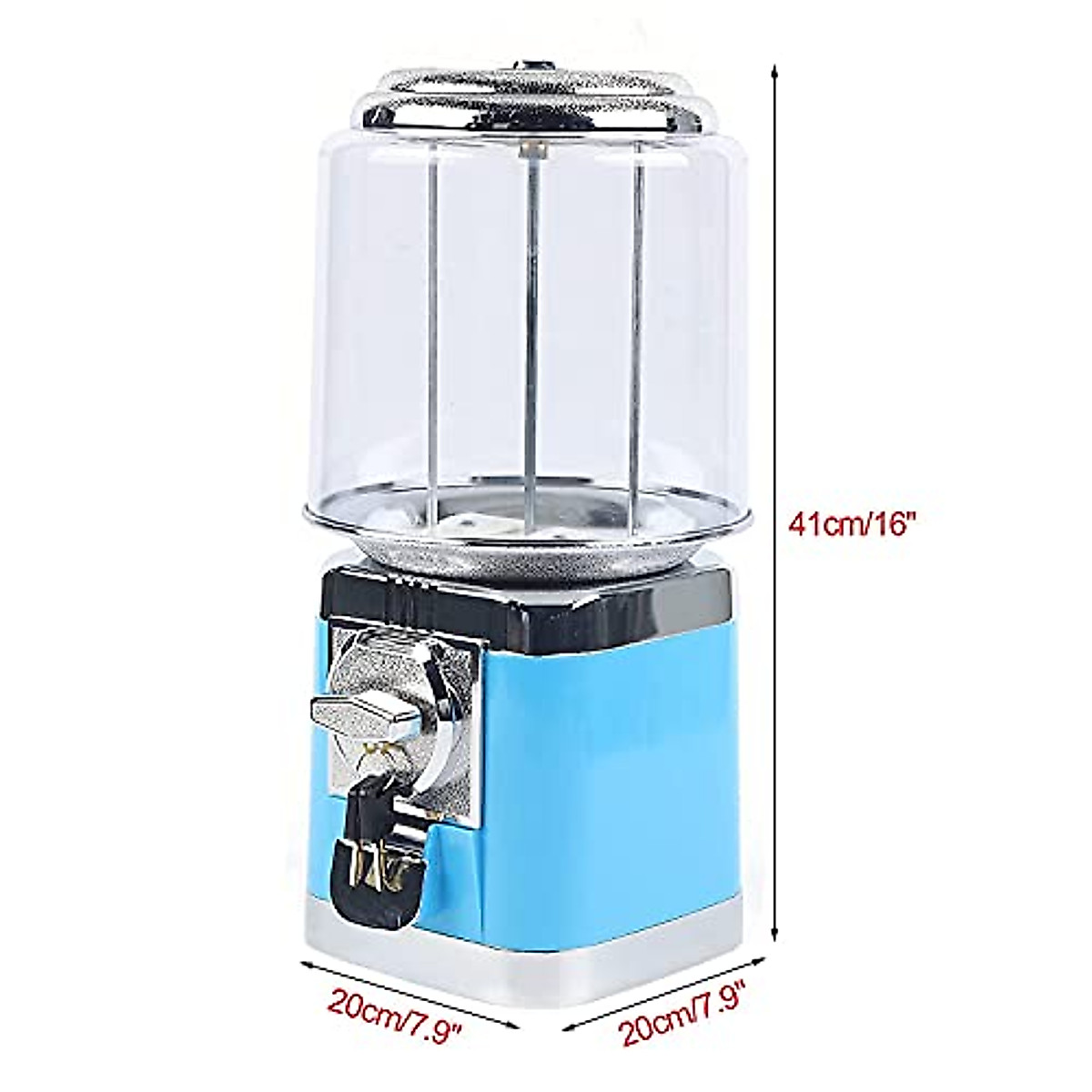 Candy Machine Commercial Automatic Candy Machine Vending Machine Bubble Gum Machine Home Vending Machine Coin Gumball Machine for Kids (Blue)