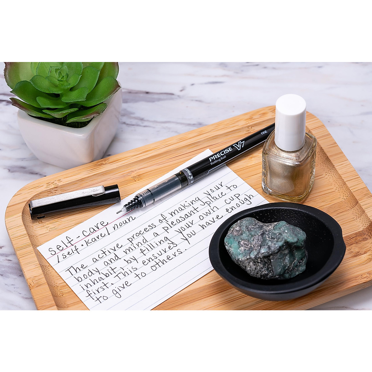 PILOT Precise V7 Stick Liquid Ink Rolling Ball Stick Pens, Fine Point (0.7mm) Black Ink, 4-Pack (26003)