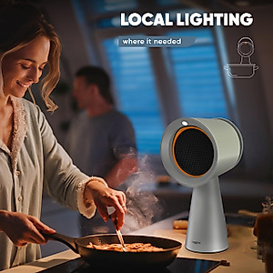 Breetee Portable Range Hood Kitchen - Powerful 3-Speed Suction Desktop Compact Range Hood with 2 Double Filter - Original Low Noise Kitchen Exhaust Fan with 2 Carbon Filters, Large Oil Collection Cup