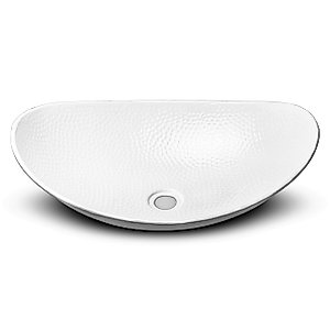 Monarch Abode 19086 Hand Hammered Classic White Harbor Vessel Bathroom Sink (19 inches)