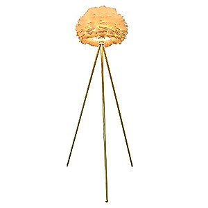 LEGELITE Feather Floor Lamp, Tripod Floor Lamp, Metal Light Body Nightstand Lamp with Feather Lampshade for Bedrooms/Living Room/Dining Room/Kitchen