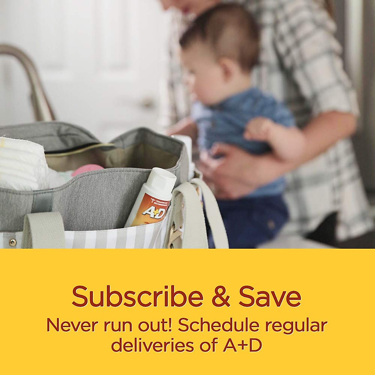 A+D Original Diaper Rash Ointment, Baby Skin Protectant With Lanolin and Petrolatum, Seals Out Wetness, Helps Prevent Diaper Rash, 4 Ounce Tube, Packaging May Vary