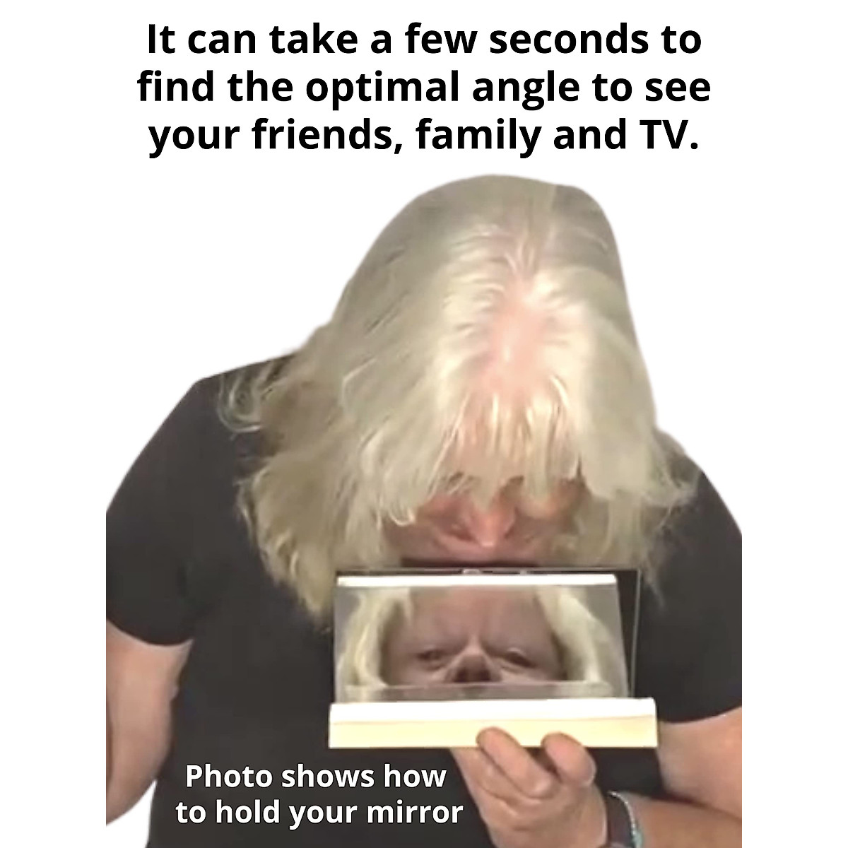 8" Wide 2-Way Make It Rite Mirror for Face Down Vitrectomy Eyesight and Proning Lung Recovery | Easy to Watch TV During Face Down Recovery