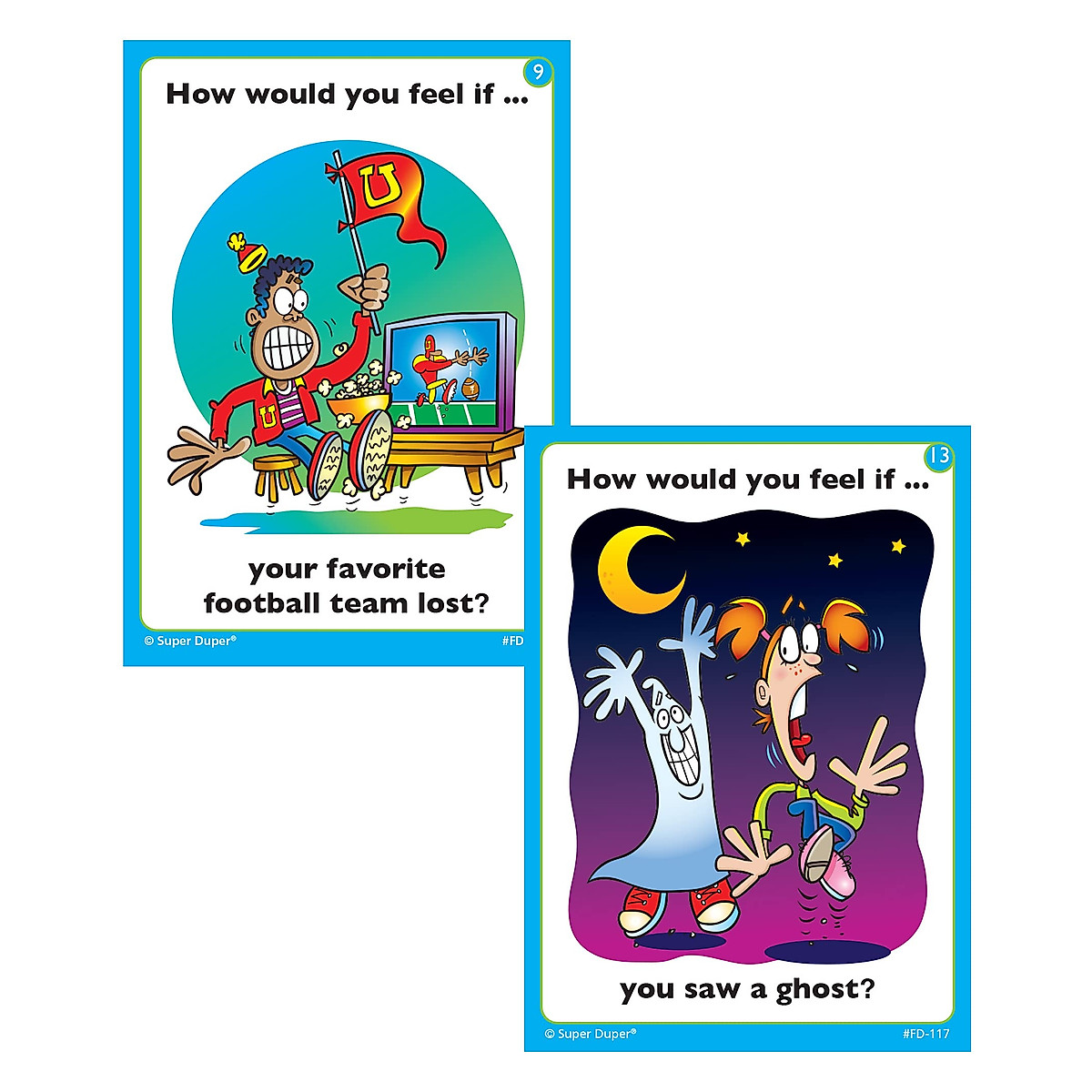 Super Duper Publications | How Would You Feel If Fun Deck | Understanding Feelings and Emotions Flash Cards | Educational Learning Materials for Children