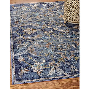 LR Home Gala Collection Area Rug, 8' x 10', Navy Multi