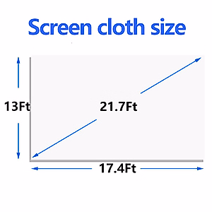 Replacement White Screen 26ft Inflatable Projector Screen for WGIA,No Seam，Inflatable Frame is not Included