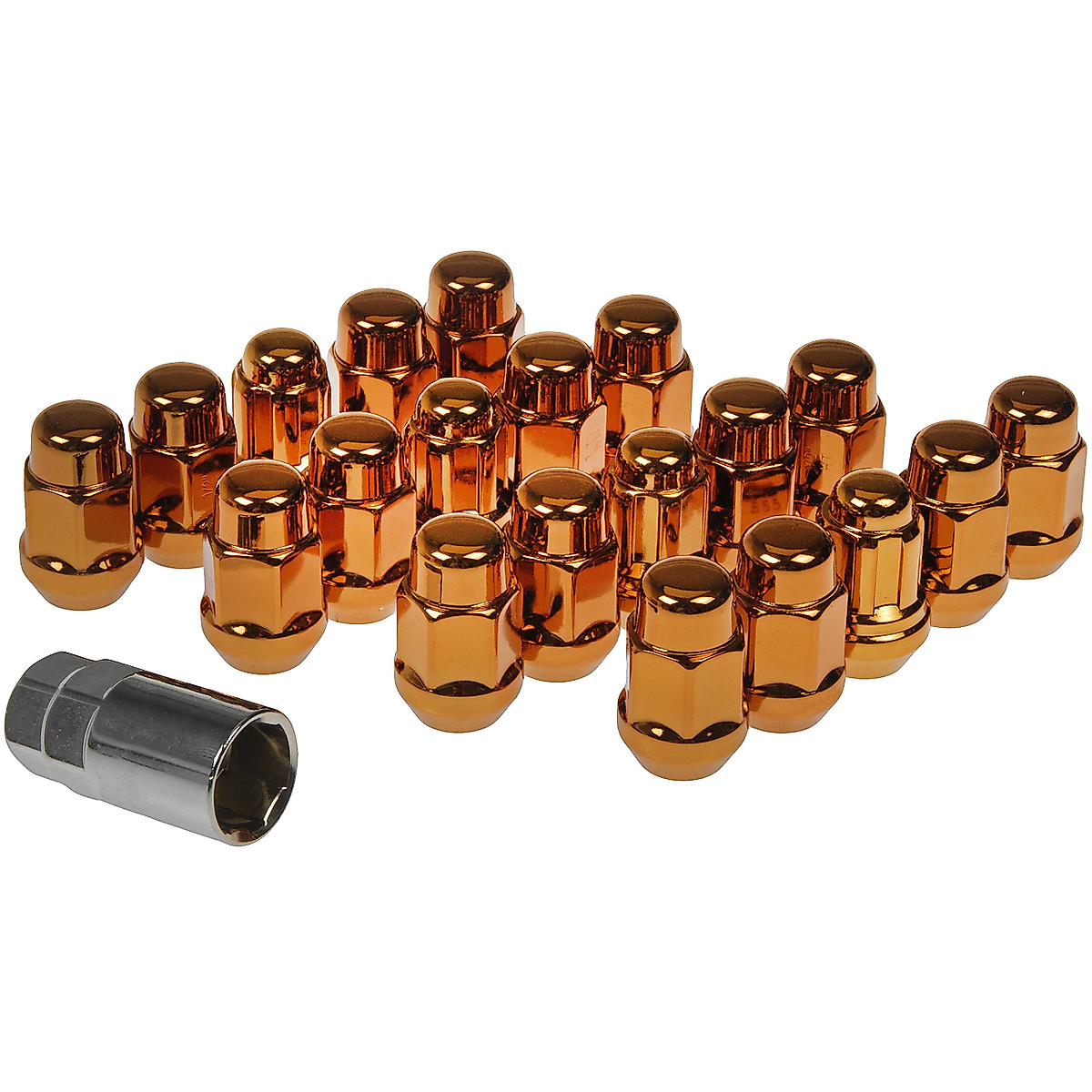 Dorman 711-335I Orange Acorn Nut Lock Set M12-1.50 Compatible with Select Models, 20 Pack