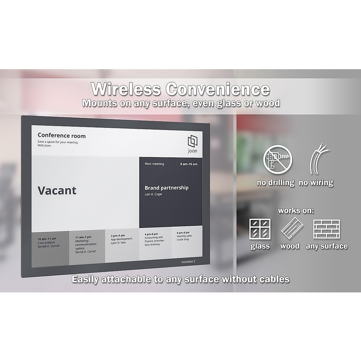 Joan 13 Gray: 13.3" E Ink Screen, Custom Calendars, Sustainable Design. Elevate Meetings and Enhance Your Workspace