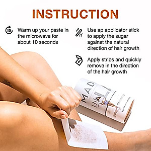 Smooth Lab, Sugar Wax Hair Removal Kit - Sugar Waxing Kit for Sensitive Skin - 100% Organic All Natural Ingredients - Perfect for Bikini, Arm, Leg, Chest, Facial and Body Hair Removal - Outstander