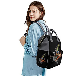 Lion Zebra Diaper Bag Backpack Large Capacity Mommy Bags Multifunction Nappy Bag Travel Back Pack Gray-Style