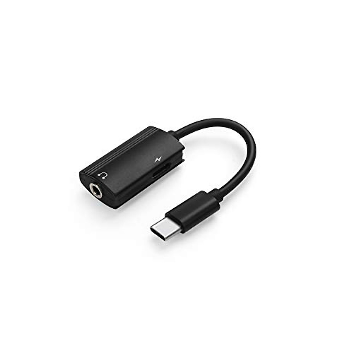 XRGO Black Type C to 3.5mm Audio Adapter with Charging Port