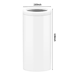 Ninth DIY Transfer Sublimation Blanks Can - 11 oz Stainless Steel Beer Can Insulated Cooler Beer Holder Sublimation Skinny Blanks Can with Splashproof Lid, Non-slip silicone Base